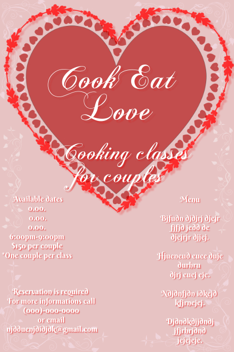 Cooking Classes Template | PosterMyWall