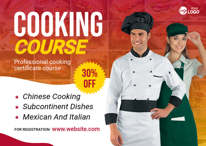 Cooking Course Banner Ad Template | PosterMyWall