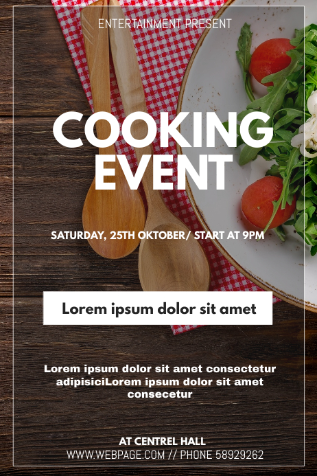 Cooking event flyer template | PosterMyWall
