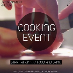 Cooking event video flyer template | PosterMyWall