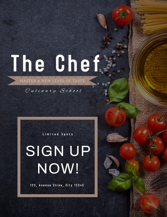 Copy of Cooking School Flyer | PosterMyWall