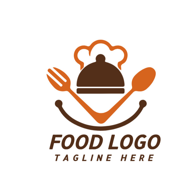 Cooking-vector-spoon-fork-kitchen-hotel-cap-smile- Logo Template | PosterMyWall