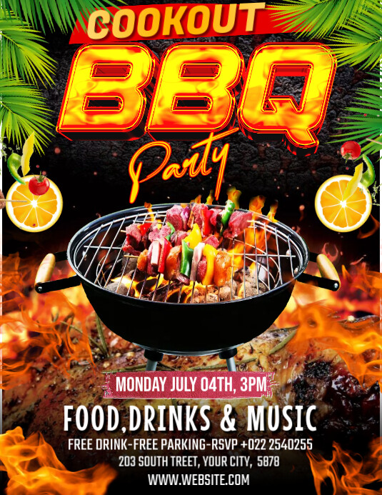 Cookout Flyer Templates Free BBQ Cookout Flyer Template, A Flyer