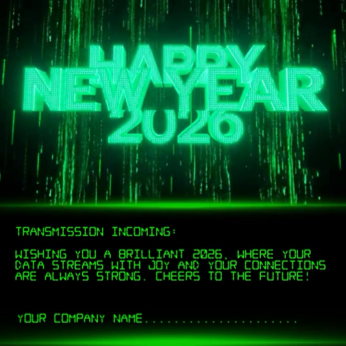 Cool 2026 New Year Video Greeting Template | PosterMyWall