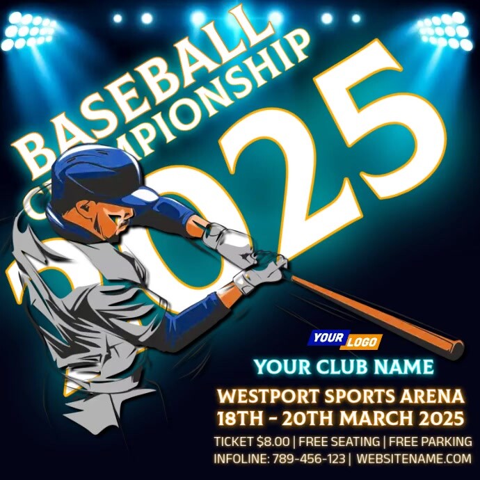 Copy of Cool Baseball Tournament Video Ad Template | PosterMyWall