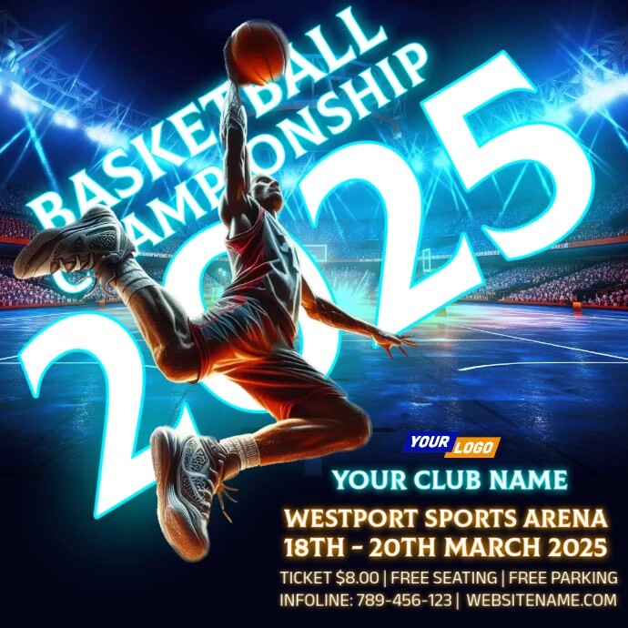Cool Basketball Tournament Video Ad Template | PosterMyWall