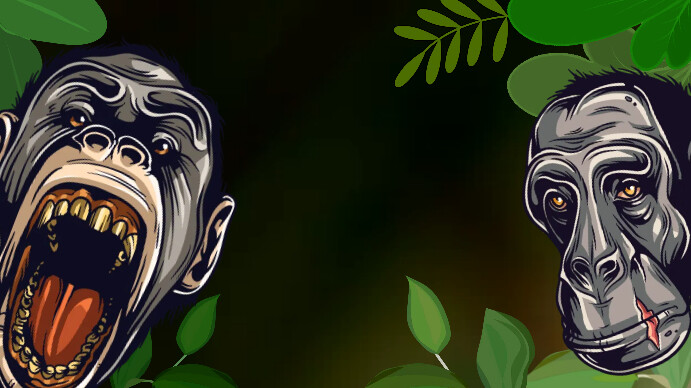 Cool Monkeys wallpaper background Template | PosterMyWall