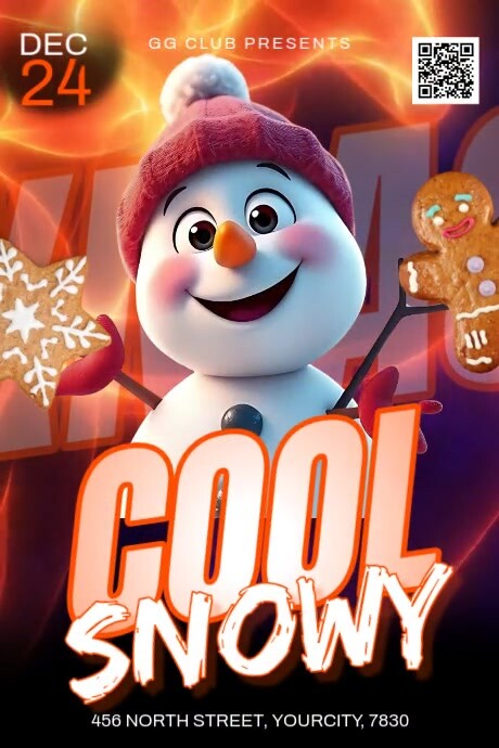 Cool Snowy Night Template | PosterMyWall