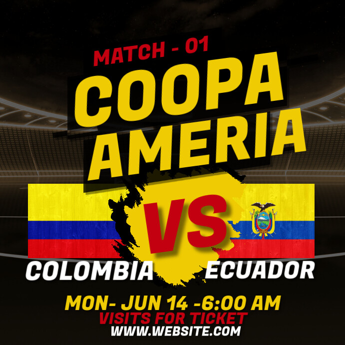 Coopa America Soccer poster Template | PosterMyWall