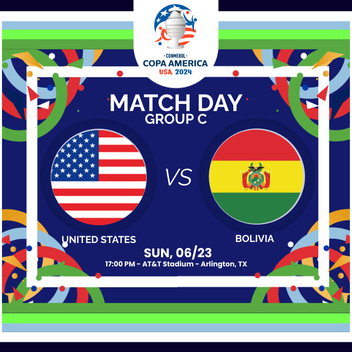 COPA AMERICA 2024 MATCH DAY UNITED STATES VS Template | PosterMyWall
