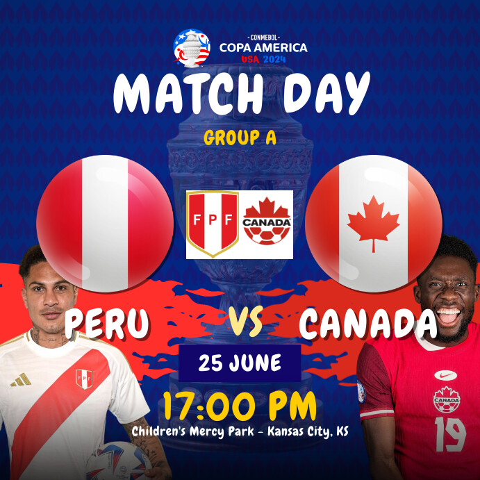 COPA AMERICA 2024 PERU VS CANADA Templat | PosterMyWall