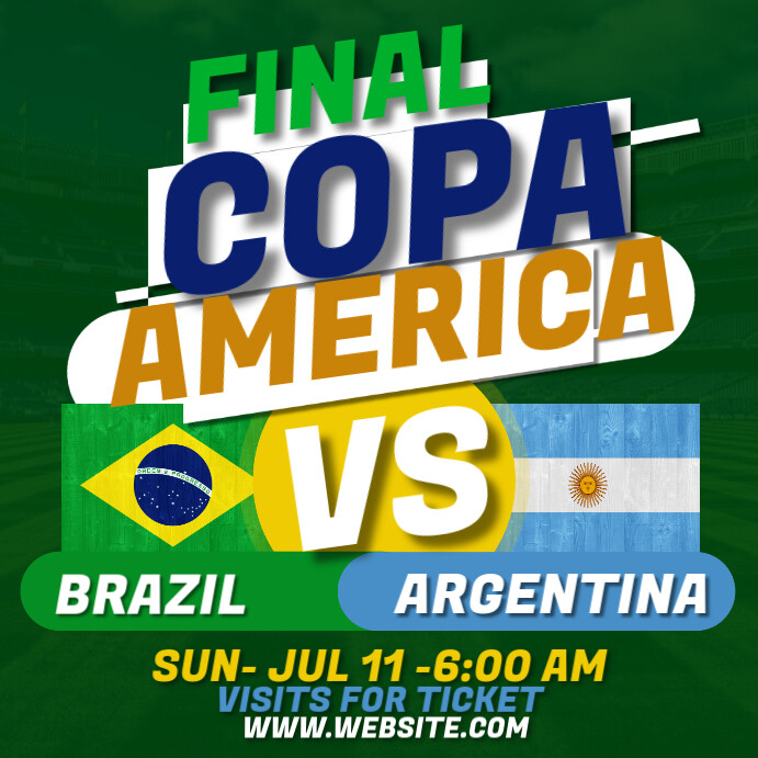 Copy of Copa America Soccer poster | PosterMyWall