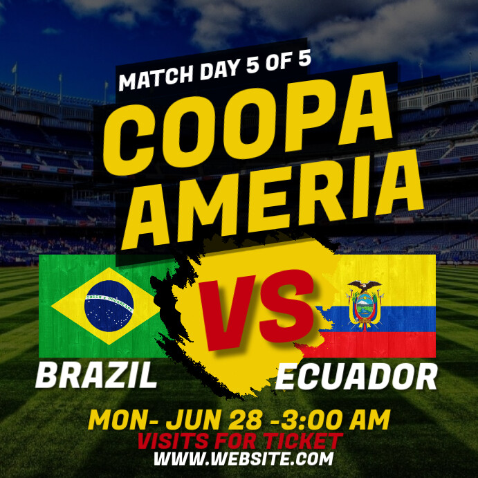 Copa America Soccer poster Template | PosterMyWall