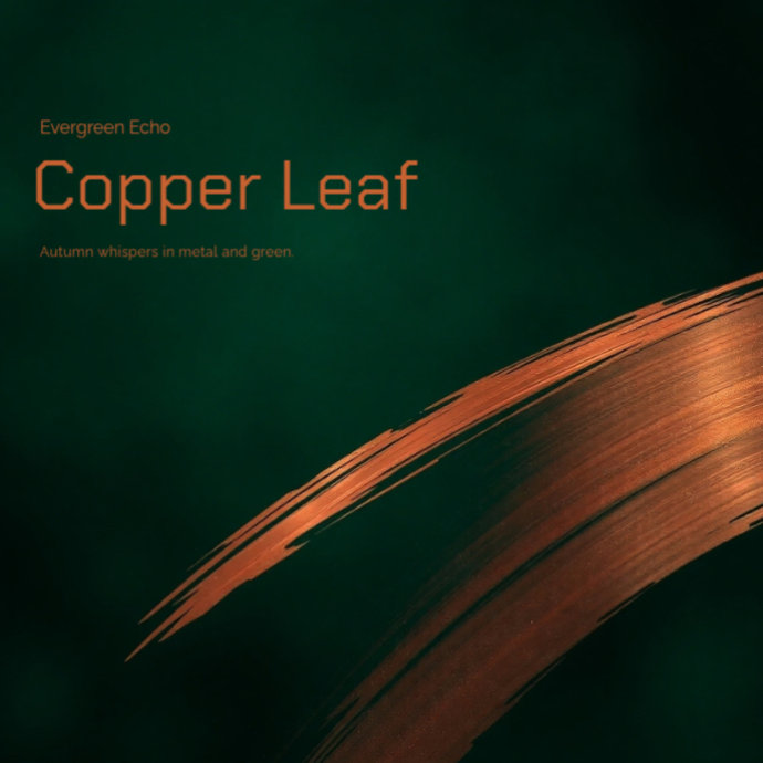 Copper Leaf album cover template forest green metallic brush stroke ...