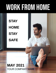 Work from home Flyer Ad Template | PosterMyWall