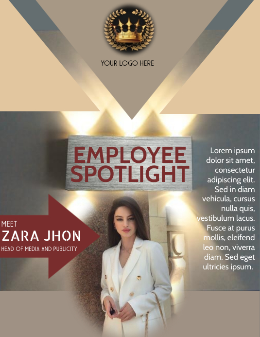 EMPLOYEE SPOTLIGHT FLYER Template | PosterMyWall