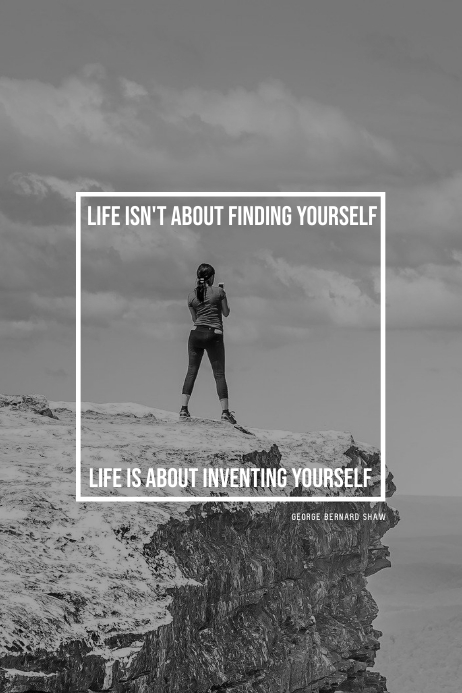 B&W poster about life Shaw 3 Template | PosterMyWall