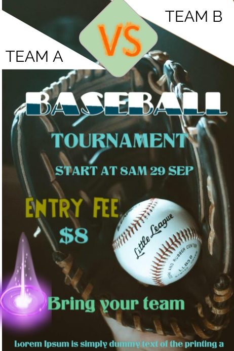 Baseball tournament Template | PosterMyWall