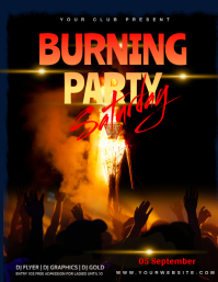 BURNING PARTY Flyer & Poster Template | PosterMyWall