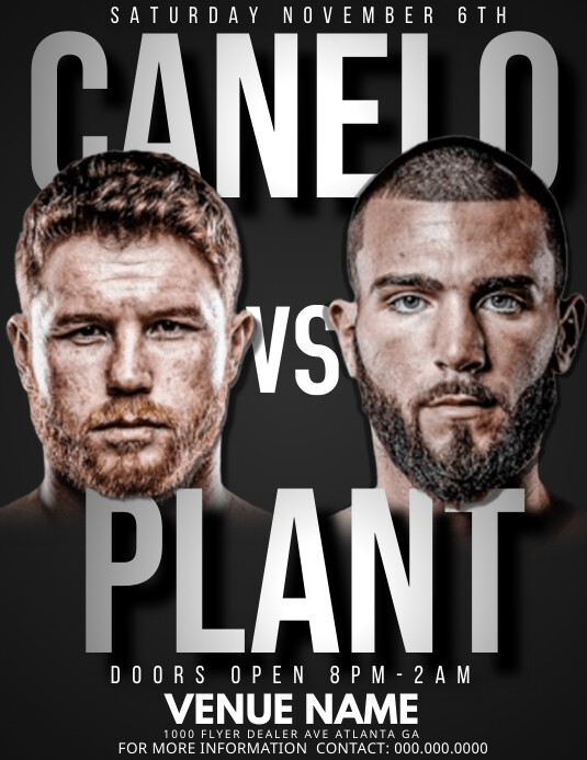 canelo vs plant Template | PosterMyWall