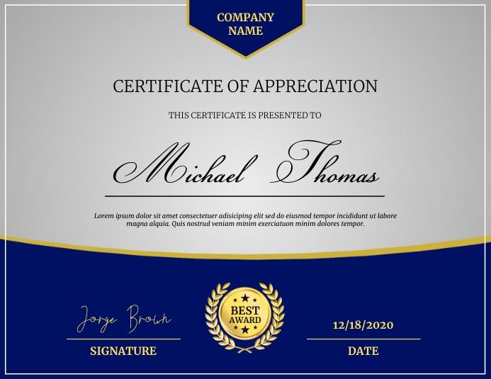 Copy of Copy of Certificate | PosterMyWall