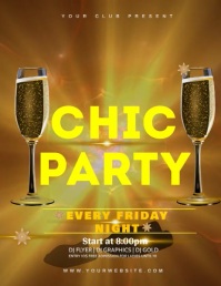 CHIC PARTY Flyer & Poster Template | PosterMyWall