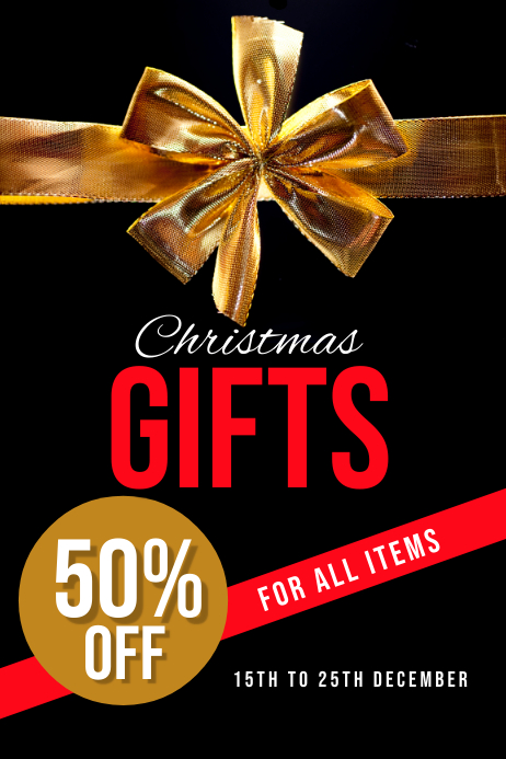 christmas gifts poster Template | PosterMyWall