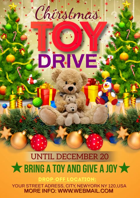 Christmas toy drive Template | PosterMyWall