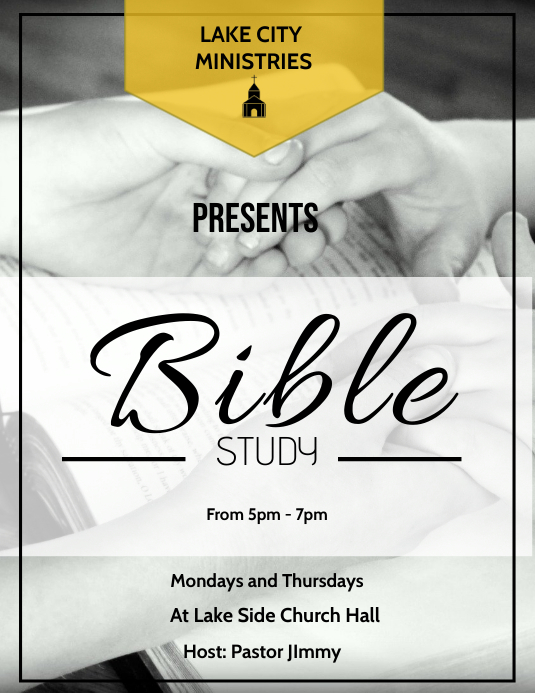 Church Bible Study Design Template | PosterMyWall
