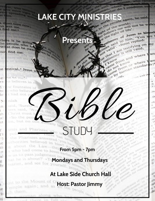 Church Bible Study Design Template | PosterMyWall