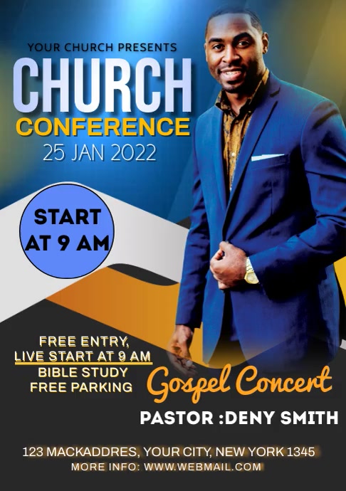 Church conference Template | PosterMyWall