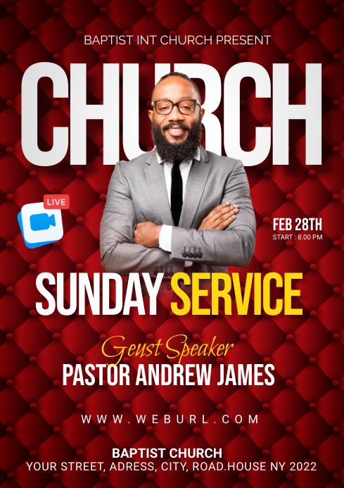 Church Sunday Service Flyer Template | PosterMyWall