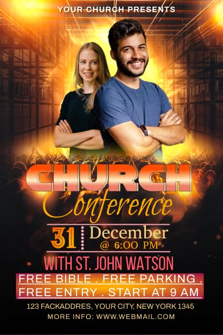 Church conference Template | PosterMyWall