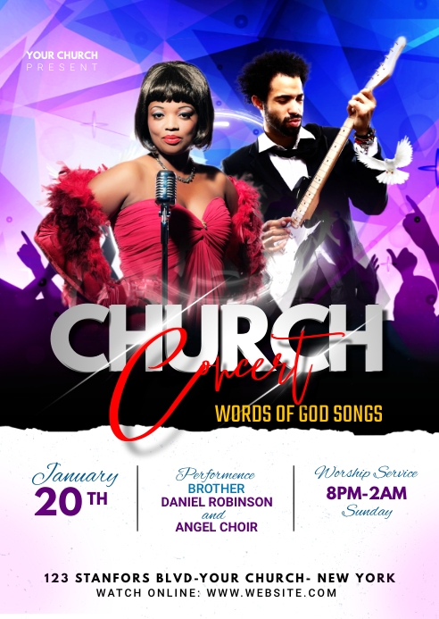 church concert flyer Template | PosterMyWall