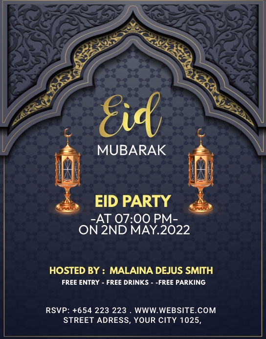Copy of Copy of Copy of Copy of Eid Party flyer | PosterMyWall