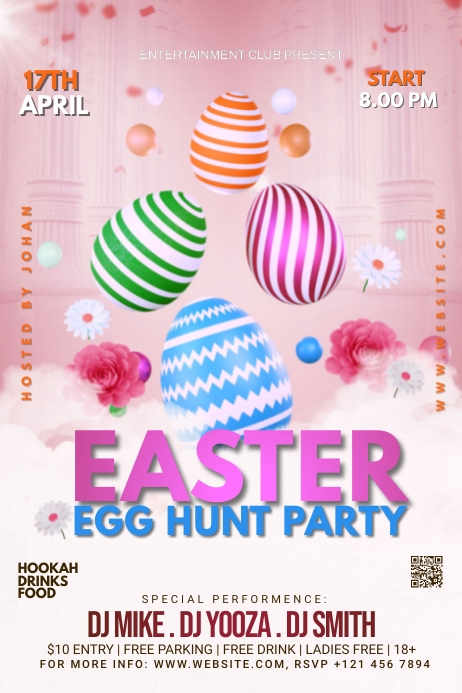 Easter Egg Hunt Party Flyer Template | PosterMyWall