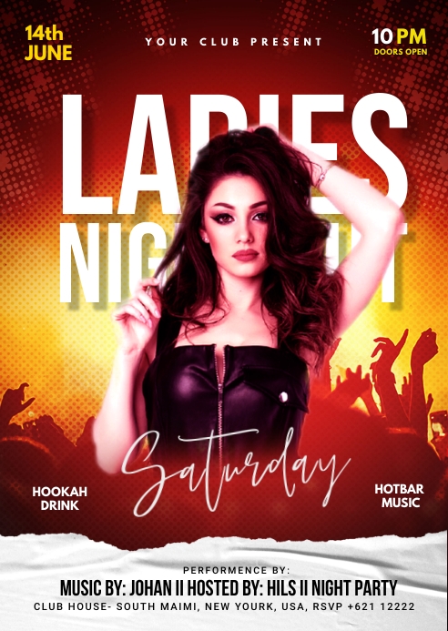 Ladies night club template | PosterMyWall