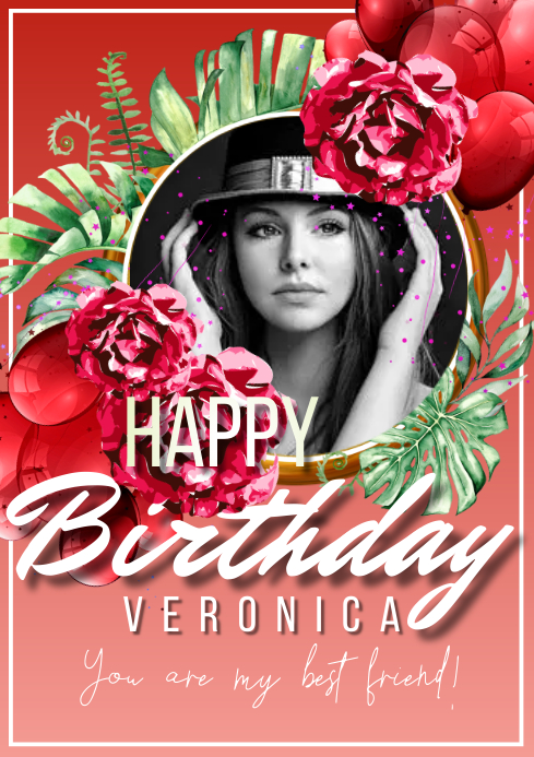 of flyer template happy birth | PosterMyWall