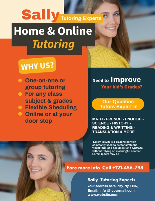 online tutoring flyer Template | PosterMyWall