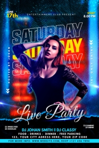 Saturday Party flyer Template | PosterMyWall