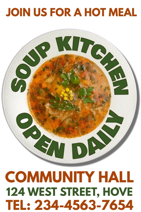 Soup Kitchen Poster Template | PosterMyWall