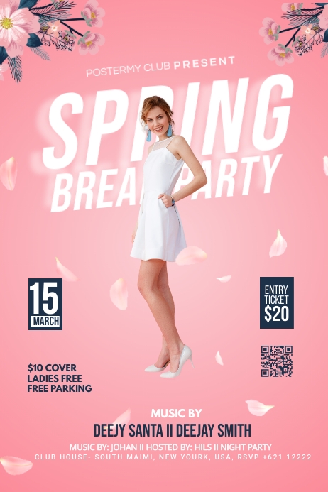 Spring Break Party Flyer Template | PosterMyWall