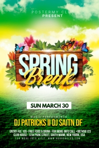 Spring Break Party Poster Template | PosterMyWall