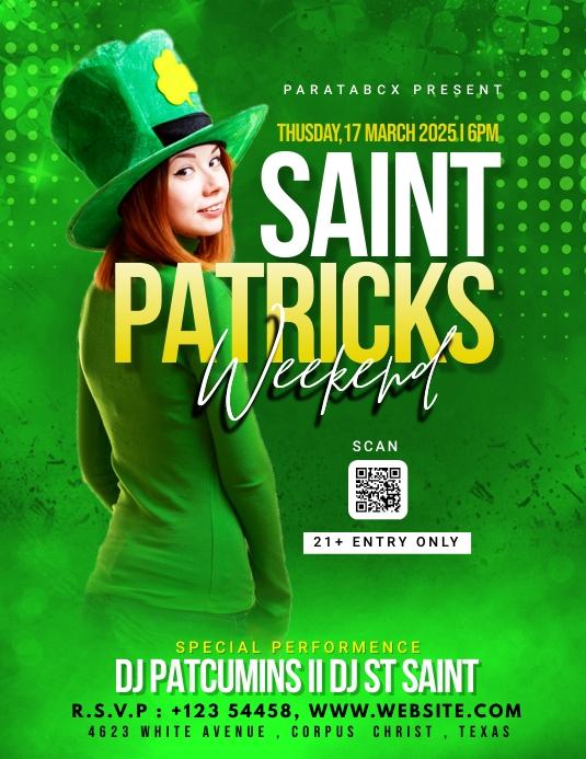 St. Patrick's Day party flyer Template | PosterMyWall