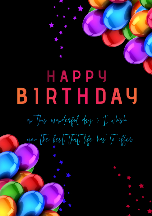 Copy of Copy of Copy of template happy birthday | PosterMyWall