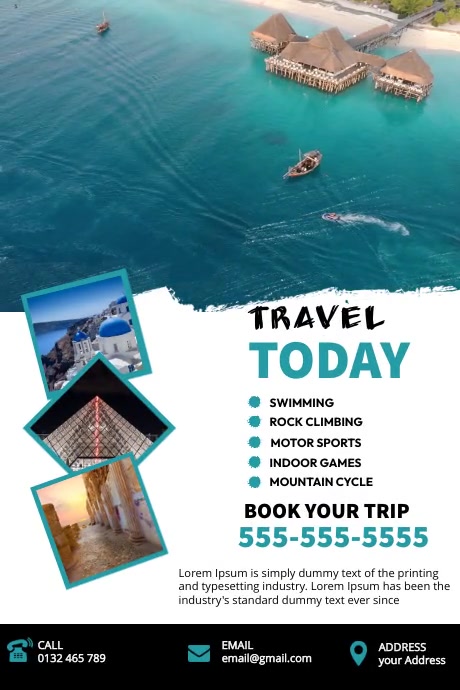 TRAVEL TODAY poster Template | PosterMyWall