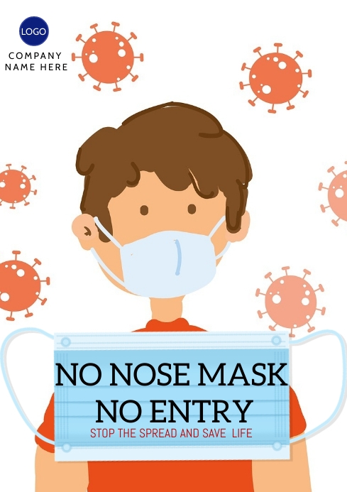 Covid 19 Nose Mask Template | PosterMyWall