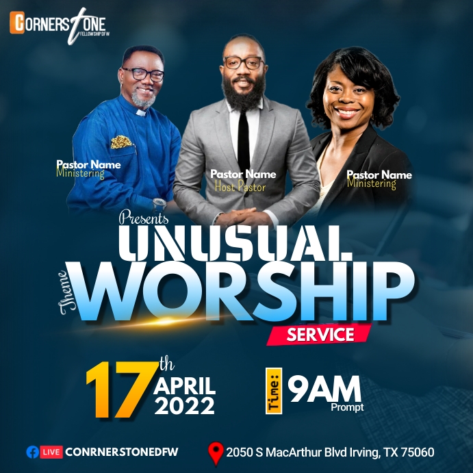 CROSSOVER WORSHIP FLYER (6) Template | PosterMyWall