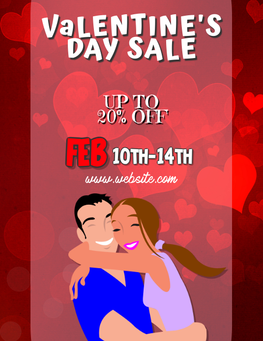customize this Valentines sales event Template | PosterMyWall