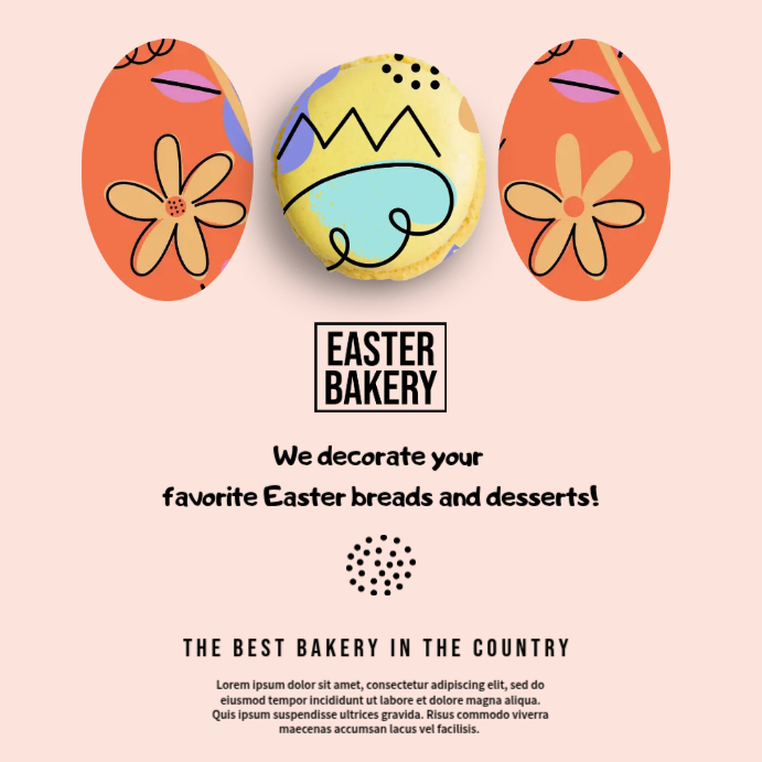 Easter Bakery Flyers Template | PosterMyWall